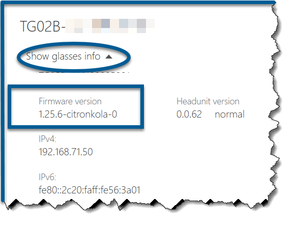 How To Find The Firmware Version Of Tobii Pro Glasses 2